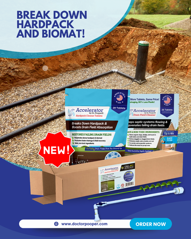 Dr. Pooper's Hardpack Treatment Kit-Advance Septic, Drain Field Care ...