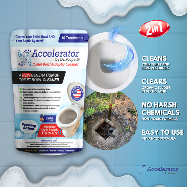 Accelerator by Dr. Pooper – 2-in-1 Toilet Bowl & Septic Cleaner ...