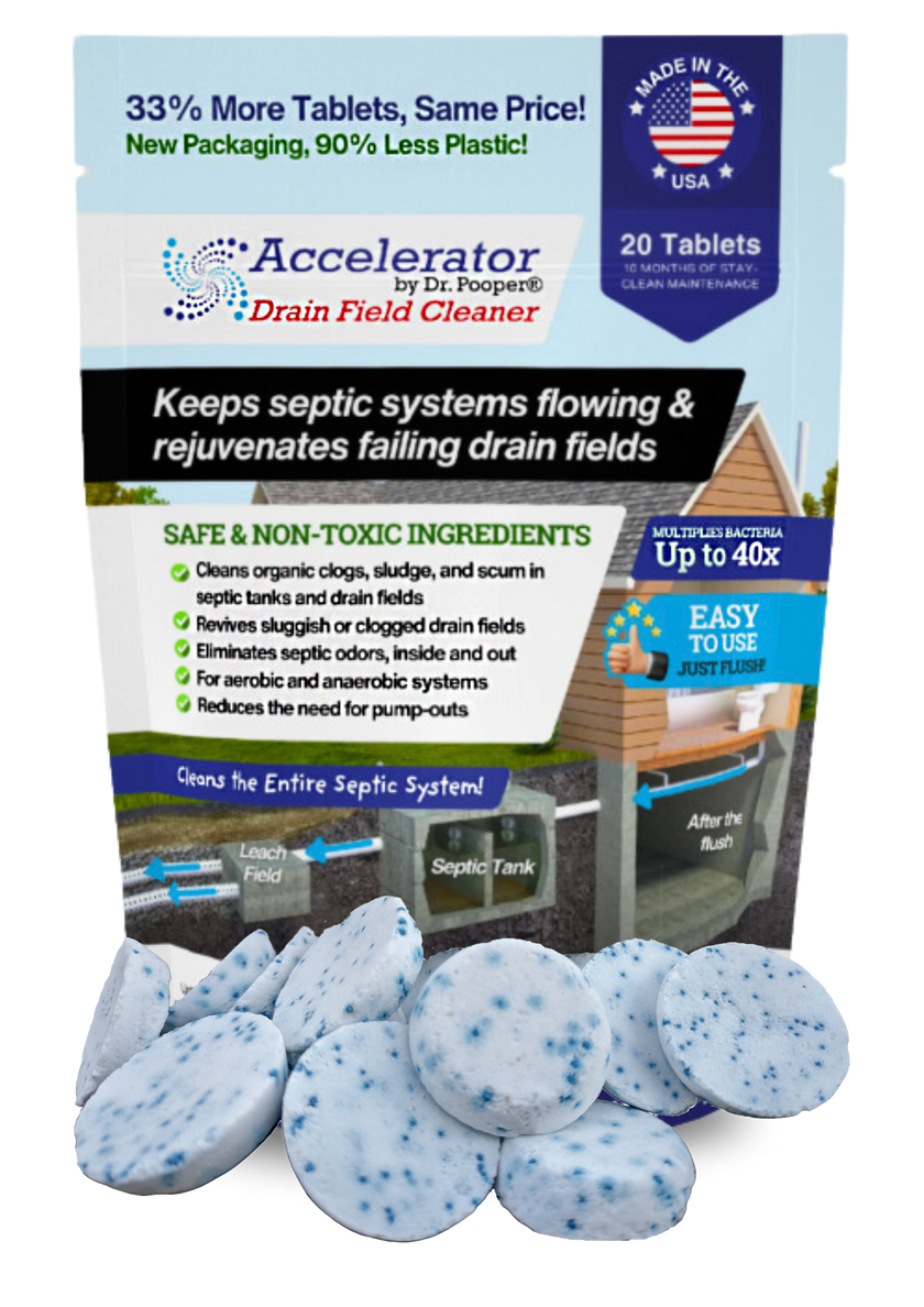 Septic System Care with Dr. Pooper’s Drain Field Cleaner Tablets ...