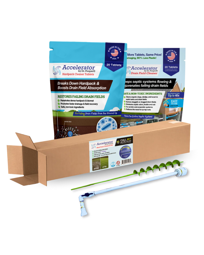 Dr. Pooper's Hardpack Treatment Kit-Advance Septic, Drain Field Care ...