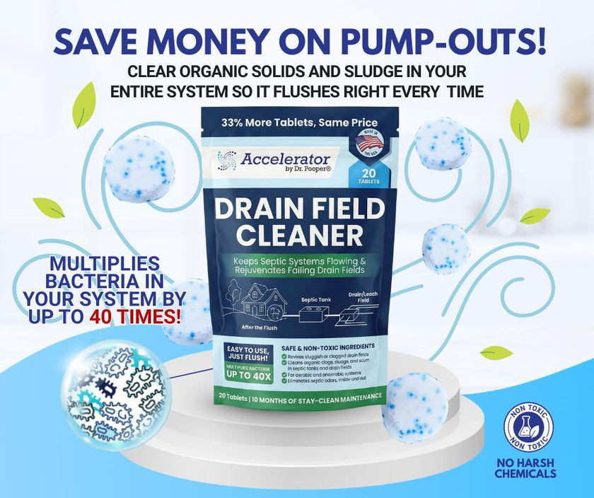 Septic System Care with Dr. Pooper’s Drain Field Cleaner Tablets ...