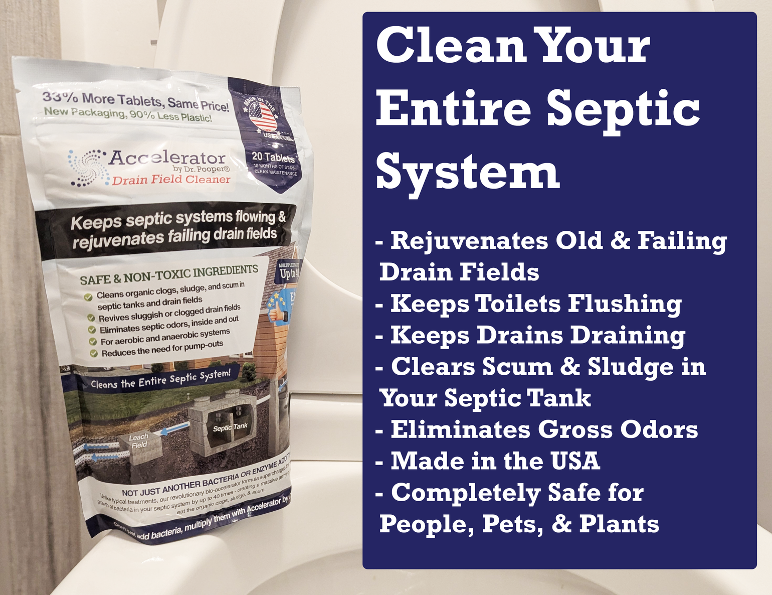 Septic System Care with Dr. Pooper’s Drain Field Cleaner Tablets ...