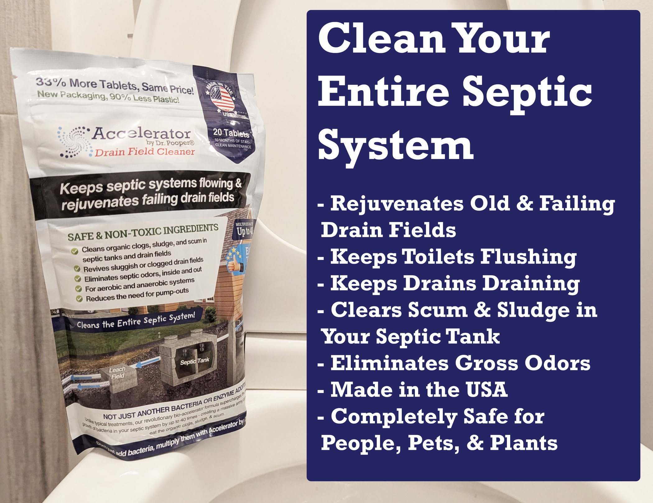 Septic System Care with Dr. Pooper’s Drain Field Cleaner Tablets ...